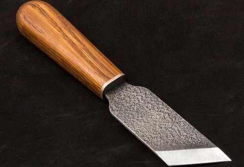 Шорный нож для работы с кожей, косой