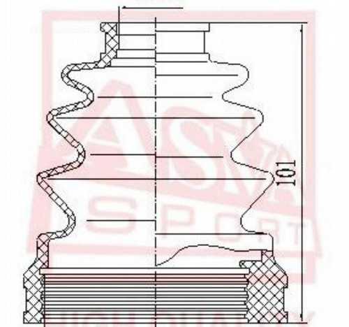 Asva asbt-80 Пыльник ШРУСа (комплект без смазки) п