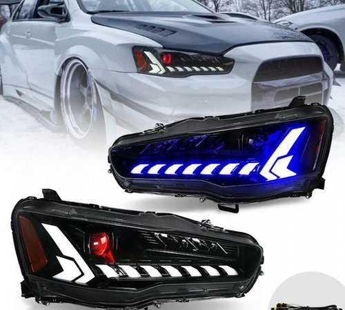 Mitsubishi lancer X LED Тюнинг Оптика Фары G9VZ2