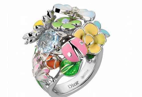Кольцо Dior Diorette Aquamarine Diamond Enamel