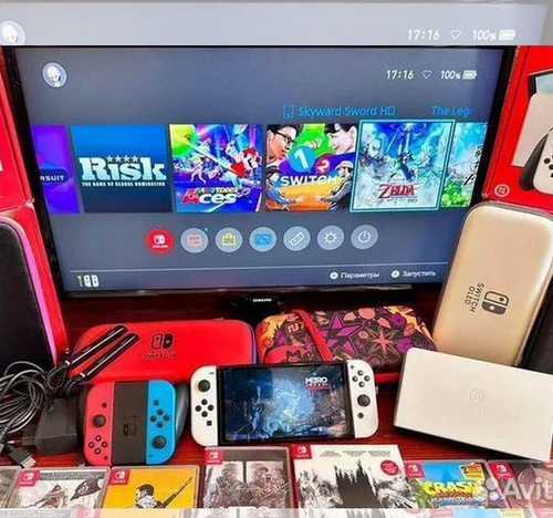 NIntendo switch Oled+350 игр