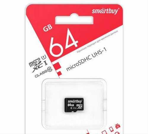 Карта памяти microsdhc TF SmartBuy 64Gb Class10