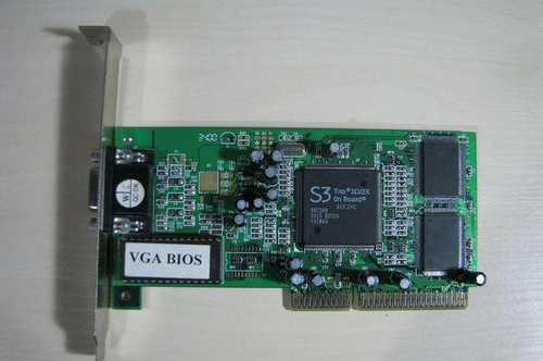 Видеокарта S3 Trio 3D/2X AGP 2MB (86C368 QCE2H)