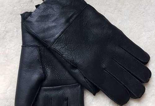 Перчатки кожаные из натурального меха