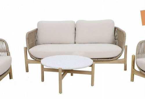 Комплект деревянной плетеной мебели