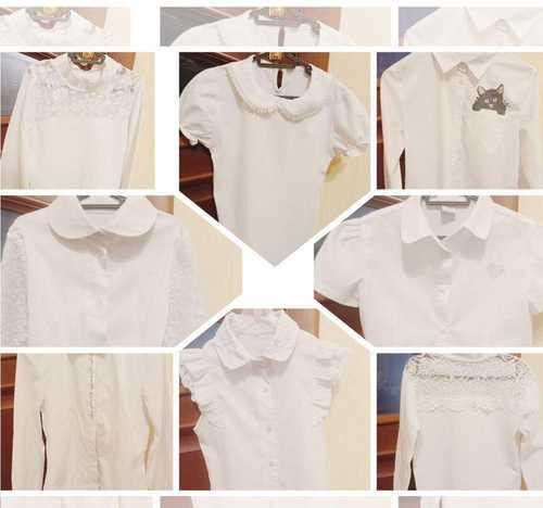 Белые блузки для девочки