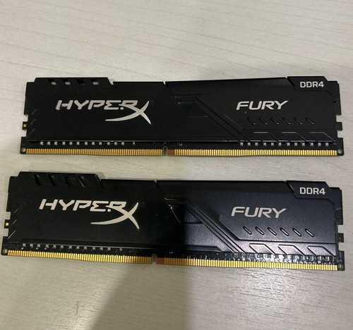 Оперативная память ddr4 hyperx fury 2x8Gb 2666