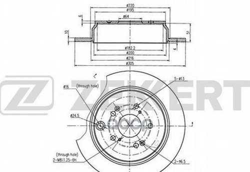 Диск торм. зад. Great Wall Hover H6 11- Haval