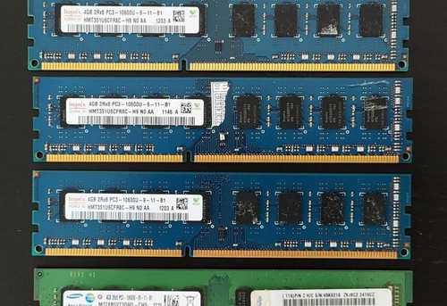 Память samsung hunix 4G DDR3 PC-3 10600 1333 мгц