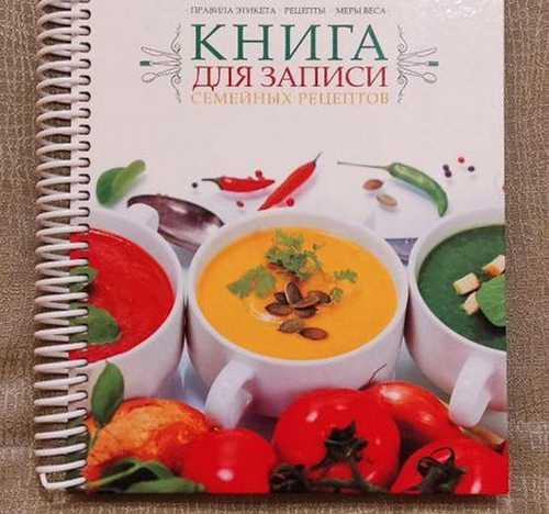 Книга для записи кулинарных рецептов