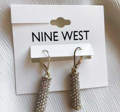 Новые серьги Nine West кристаллы паве оригинал