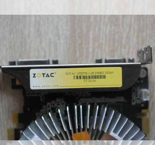 Видеокарта zotac gts 250 1gb 256bit ddr3