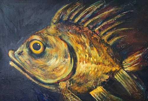 Картина "Золотая рыбка" Виктор Кобзев
