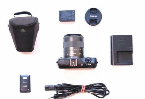 Фотоаппарат Canon EOS M kit + вспышка + сумка