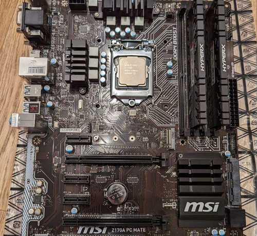 Комплект: MSI Z170 + intel i7-7700K + 32Gb