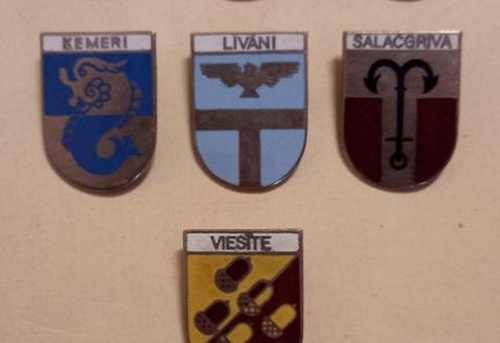 Значки гербы городов Латвии