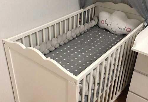 Детская кроватка IKEA Хенсвик