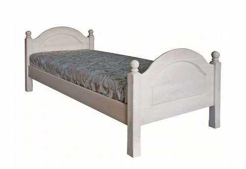 Кровать 1-09 лотос, высокое изножье, Брашированный