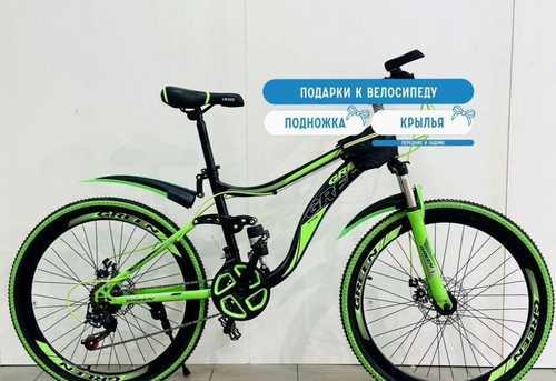 Велосипед Green Damper (черно-зеленый)