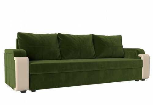 Прямой диван Николь лайт Зеленый Бежевый