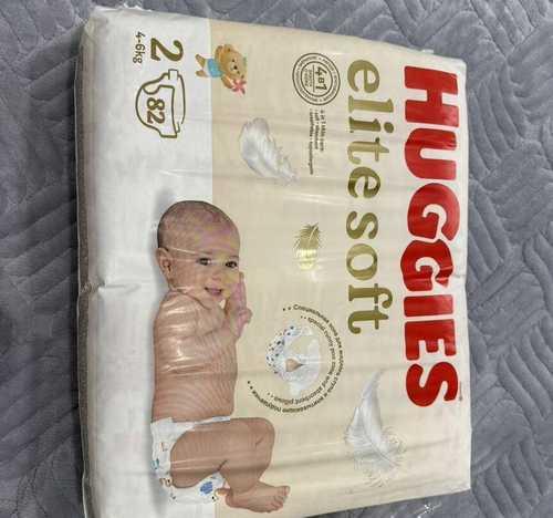 Подгузники huggies elite soft 2 новые