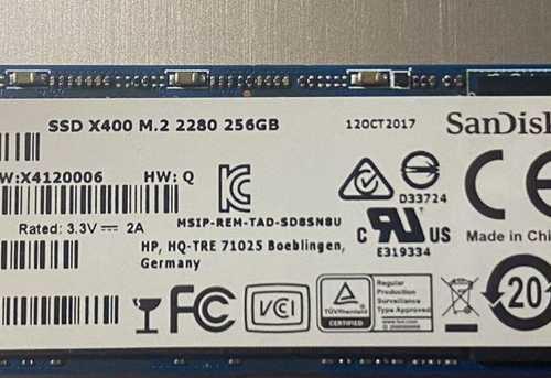 SSD X400 M.2 2280 256GB SanDisk