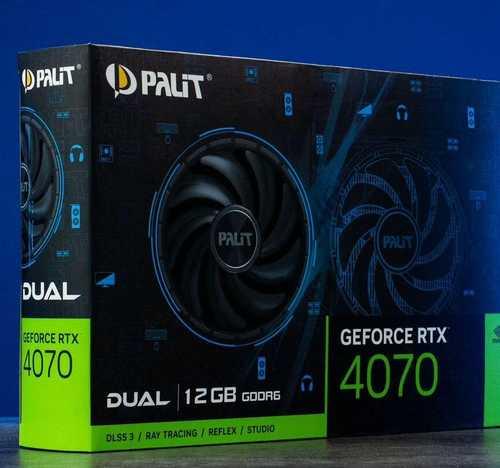 Видеокарта palit GeForce RTX 4070 dual 12G (новая)