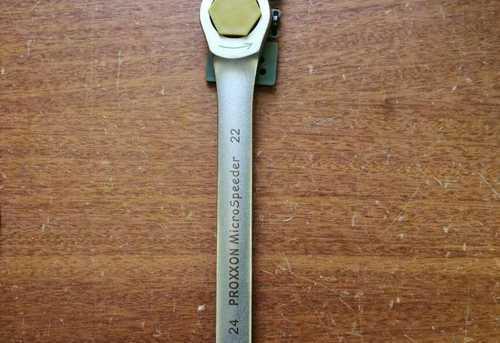 Накидной ключ с трещоткой 22 x 24 Proxxon 23252