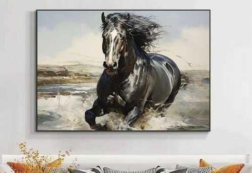 Картина маслом на холсте Лошадь премиум качество