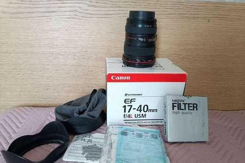 Объектив canon ef 17-40 mm 4.0