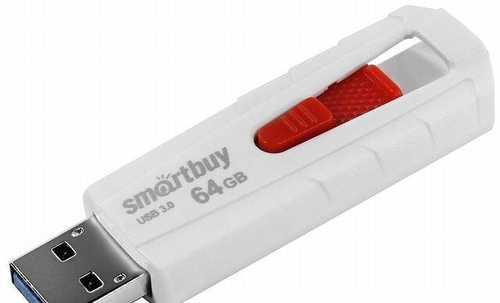 Флешка USB SmartBuy iron 64Gb 3.0 white/red
