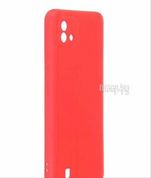 Чехол DF для Realme C20 с микрофиброй Silicone