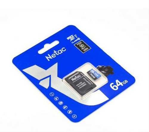 Карта памяти micro SD 64 GB с адаптером