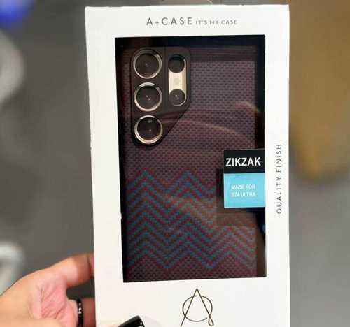 Чехол A-Case ZikZak Fiber Samsung S24 Ultra Purple