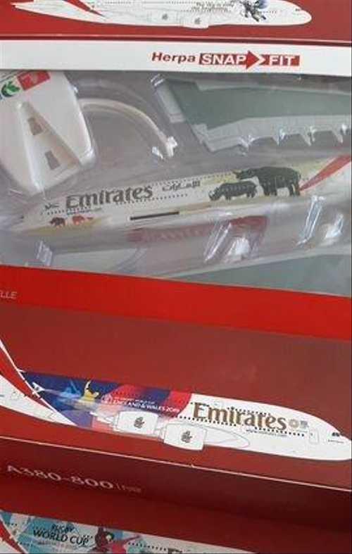 Модели самолетов Emirates A380, 1\250, Herpa