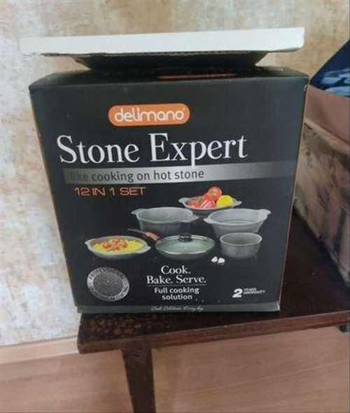 Набор посуды 12 в 1 Delimano Stone Expert