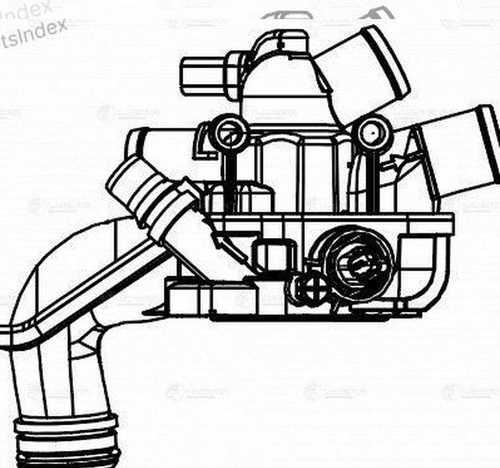 Термостат для а/м PSA 308 (11) /C4 (10) 1.6i AT («быстросъём», датчик темп. слева) (LT 2017)