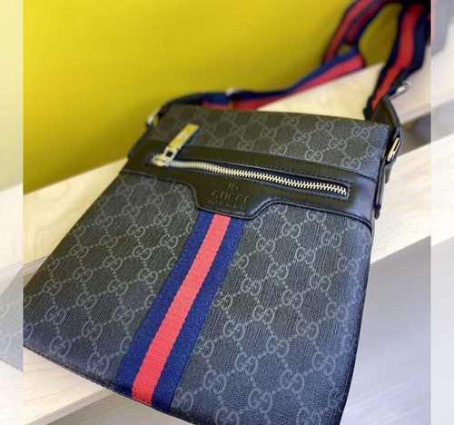 Мужская сумка планшет Gucci через плечо
