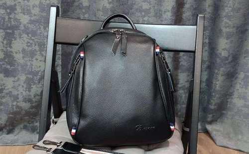 Кожаный рюкзак сумка B. Wero black 027 новый