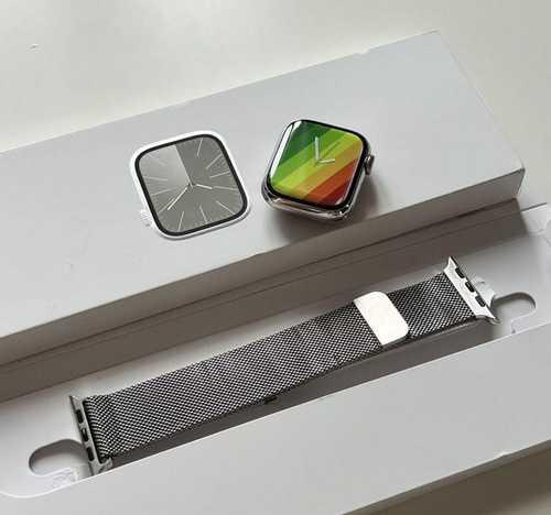 Apple Watch 9 41mm Stainless Steel Sapphire Silver