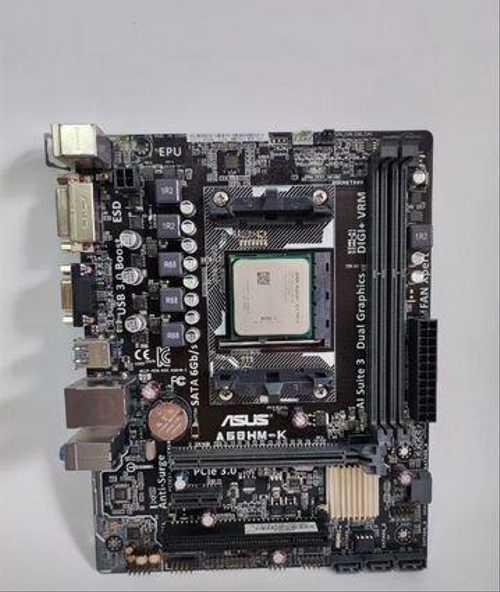 Мат.плата Asus A68HM-K(FM2+) +Процессор AMD Athlon
