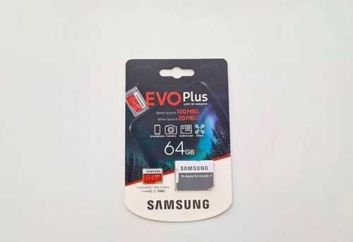 Новая карта памяти Samsung EVO Plus 64 Gb