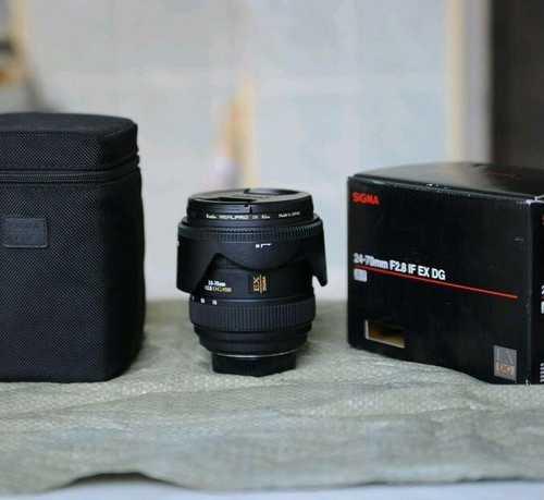 Canon Sigma AF 24-70mm f/2.8 IF EX DG HSM+Коробка+