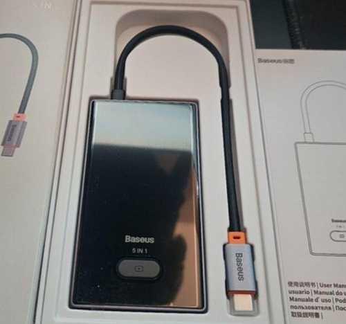 Хаб 5 в 1 Baseus Focus type c - hdmi - usb 3.0