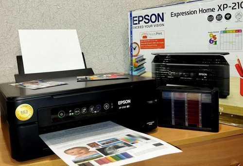 Epson XP- 2100 (бесчиповая снпч+Wi-Fi)
