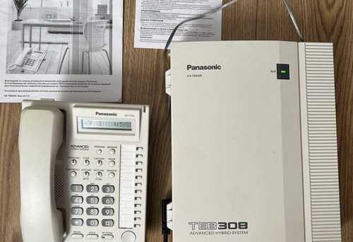 Мини-атс Panasonic TEB308 с Системным телефоном