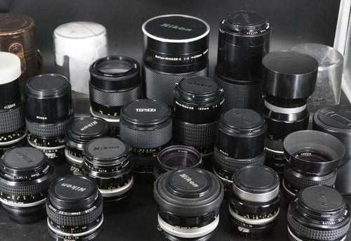 Объективы Nikon F мануальные, неавтофокусные