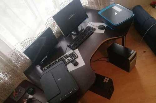 Компьютер в сборе с принтером