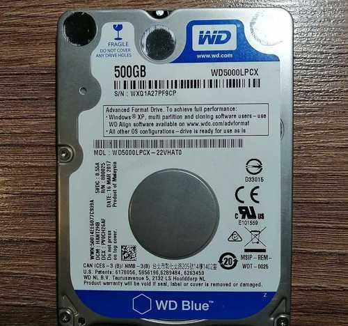 Жесткий диск WD 500 GB WD5000lpcx