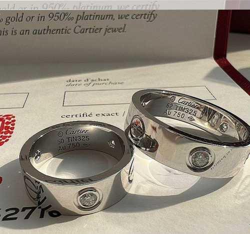 Кольца cartier Love белое золото